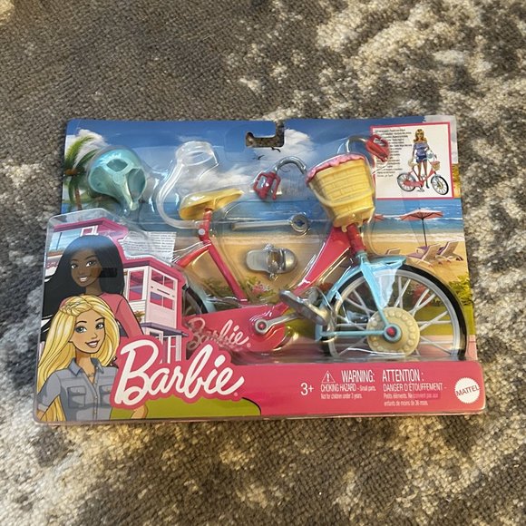 Mattel | Toys | Mattel Hot Pink And Light Blue Barbie Bike | Poshmark